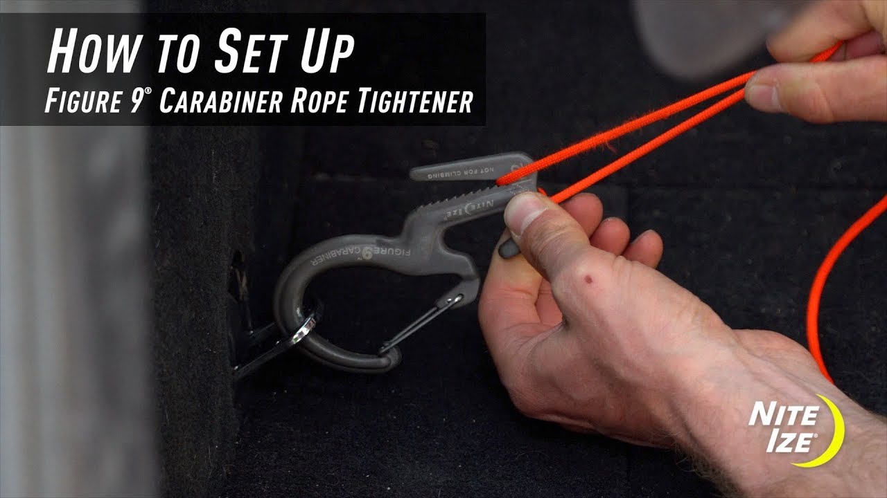 How To Set Up The Figure 9® Carabiner Rope Tightener - YouTube