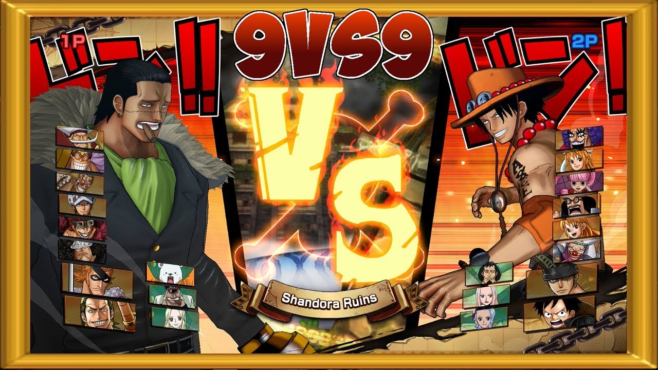 One Piece Burning Blood | 2 Players Gameplay - 9 VS 9 | ALL RANDOM #80 ...