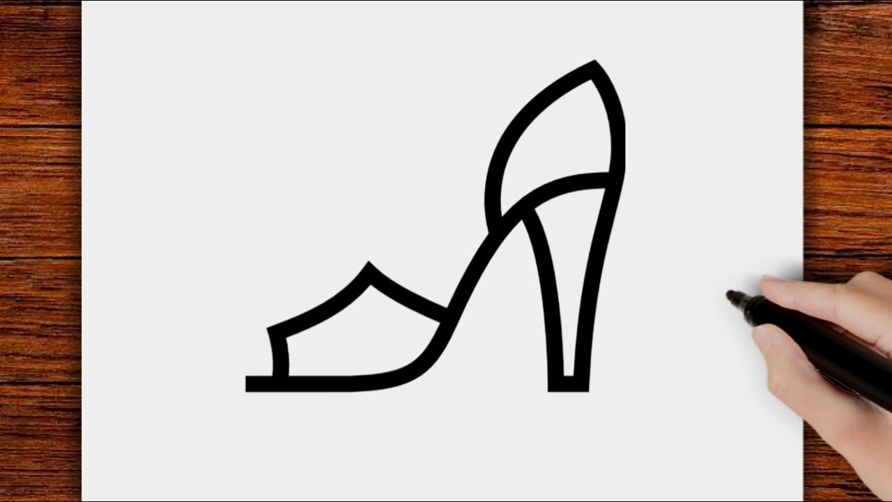 How to draw a shoes ( very easy 😊 ) - YouTube