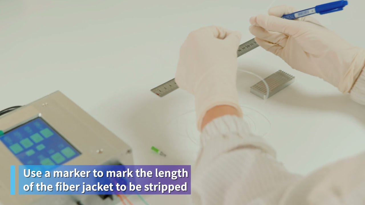 Fiber jacket stripping - YouTube