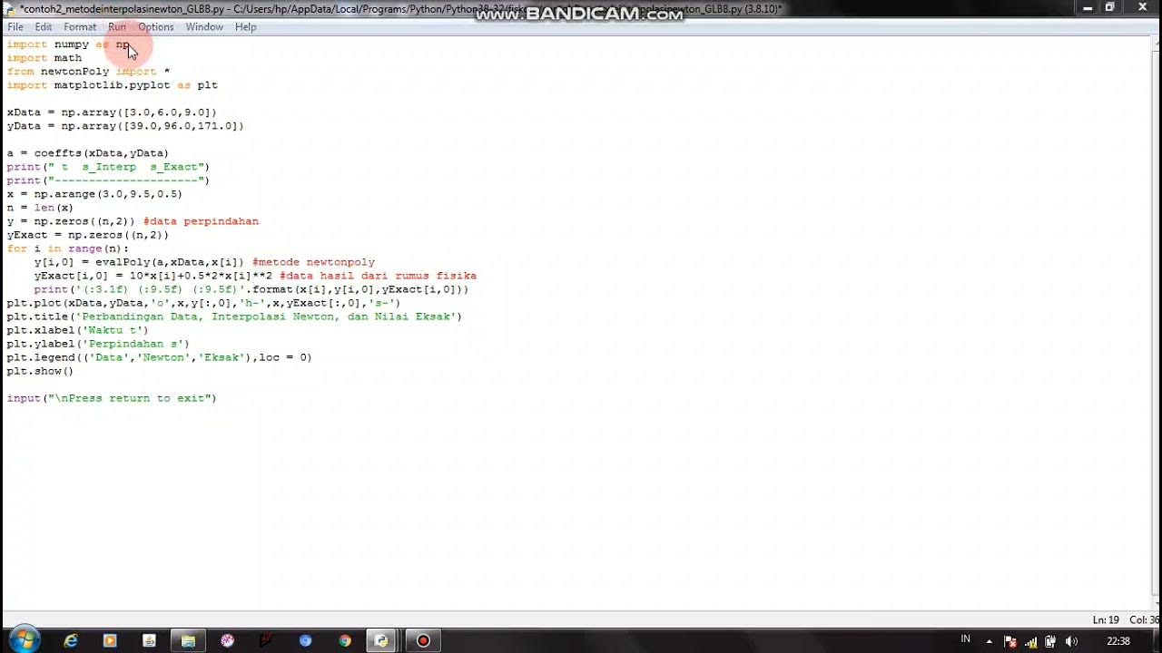 Metode Interpolasi Newton Berbasis Python 3 - YouTube