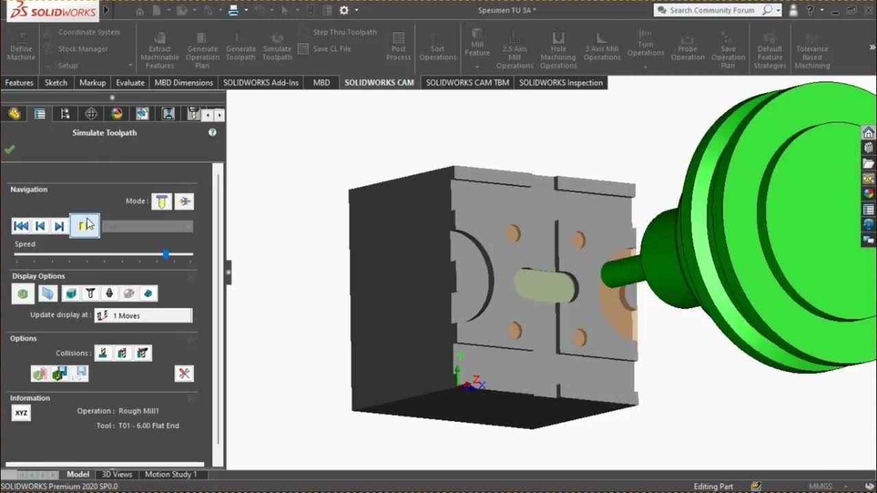 Coding CNC TU-3A Menggunakan Solidworks CAM - YouTube