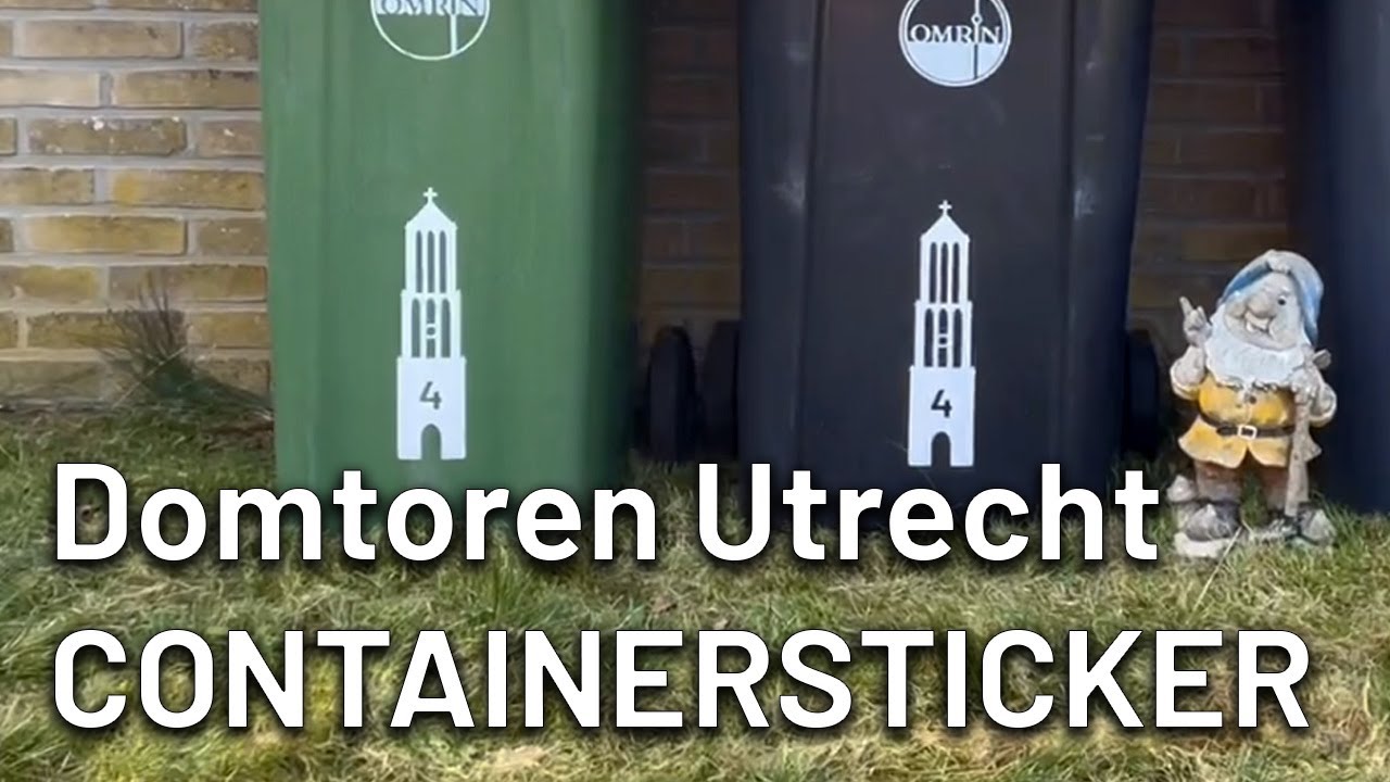 Containersticker van de Domtoren uit Utrecht aanbrengen - YouTube