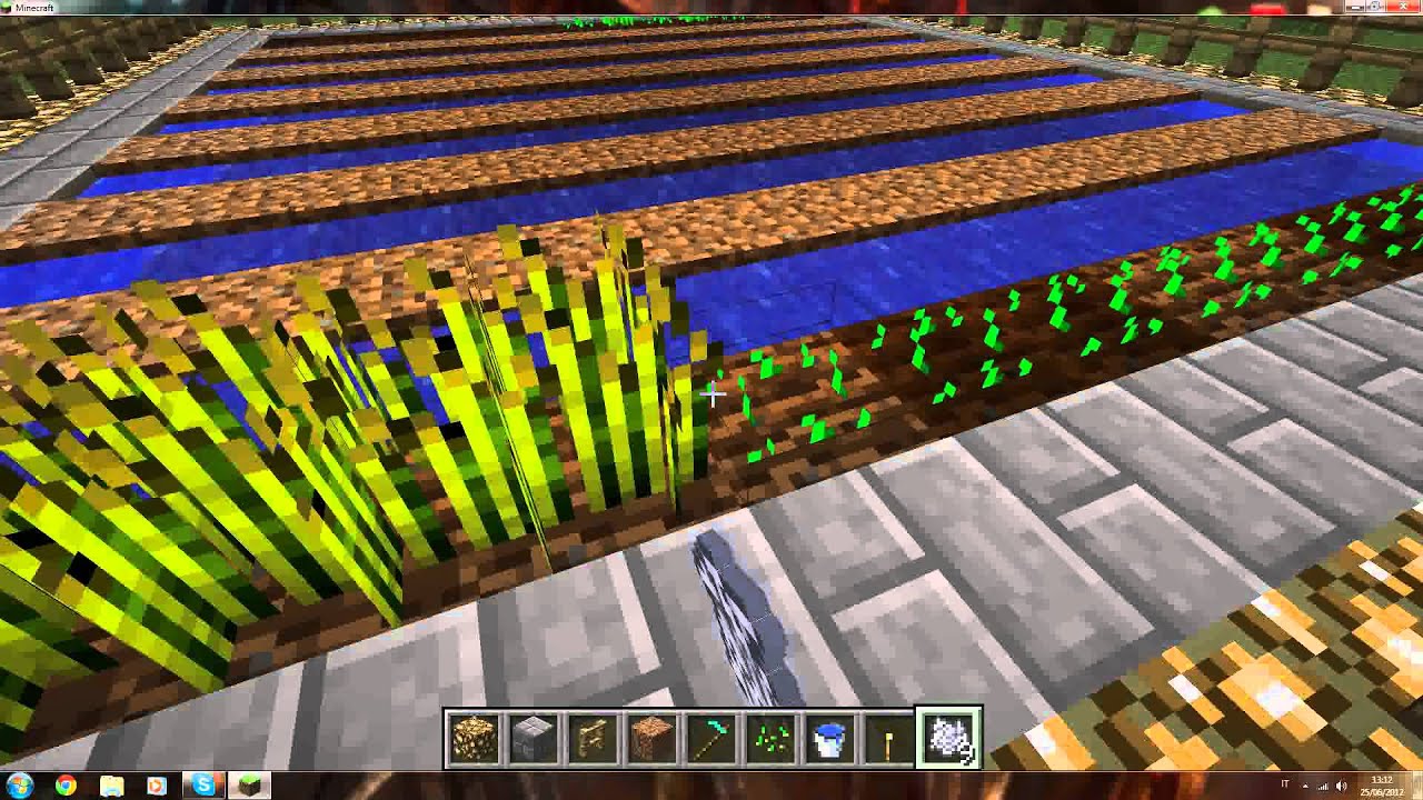 Minecraft come coltivare il grano e fare il pane - YouTube