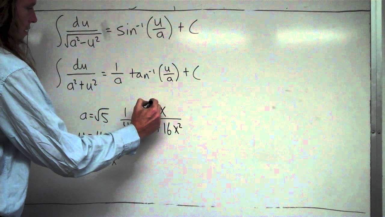 Inverse Trig Anti-Derivs (example 2) - YouTube