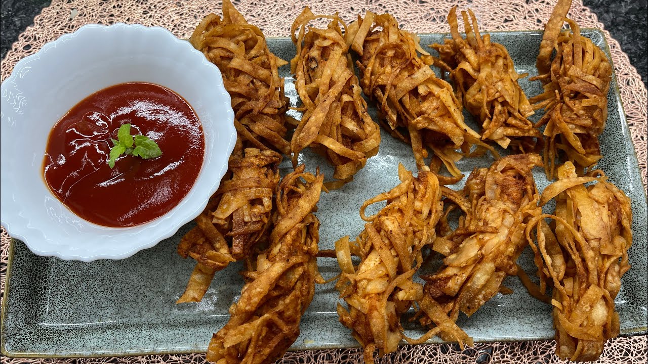 Crispy Thread Chicken Recipe | EasyWay To Make Crispy Thread Chicken ...