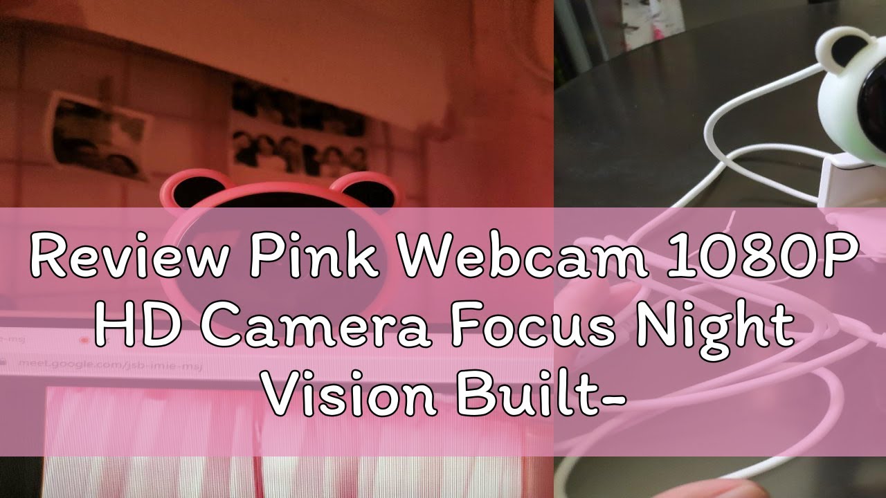 Review Pink Webcam 1080P HD Camera Focus Night Vision Built-In ...
