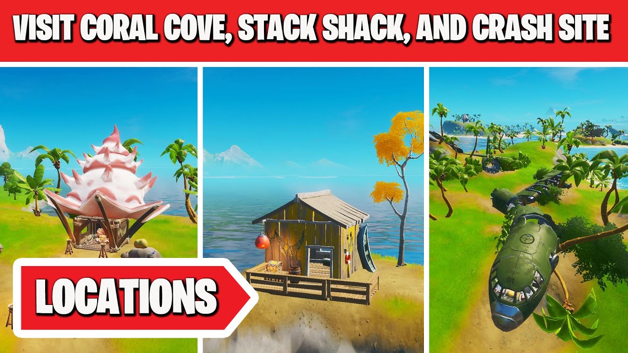 Visit Coral Cove, Stack Shack, and Crash Site without swimming in a ...