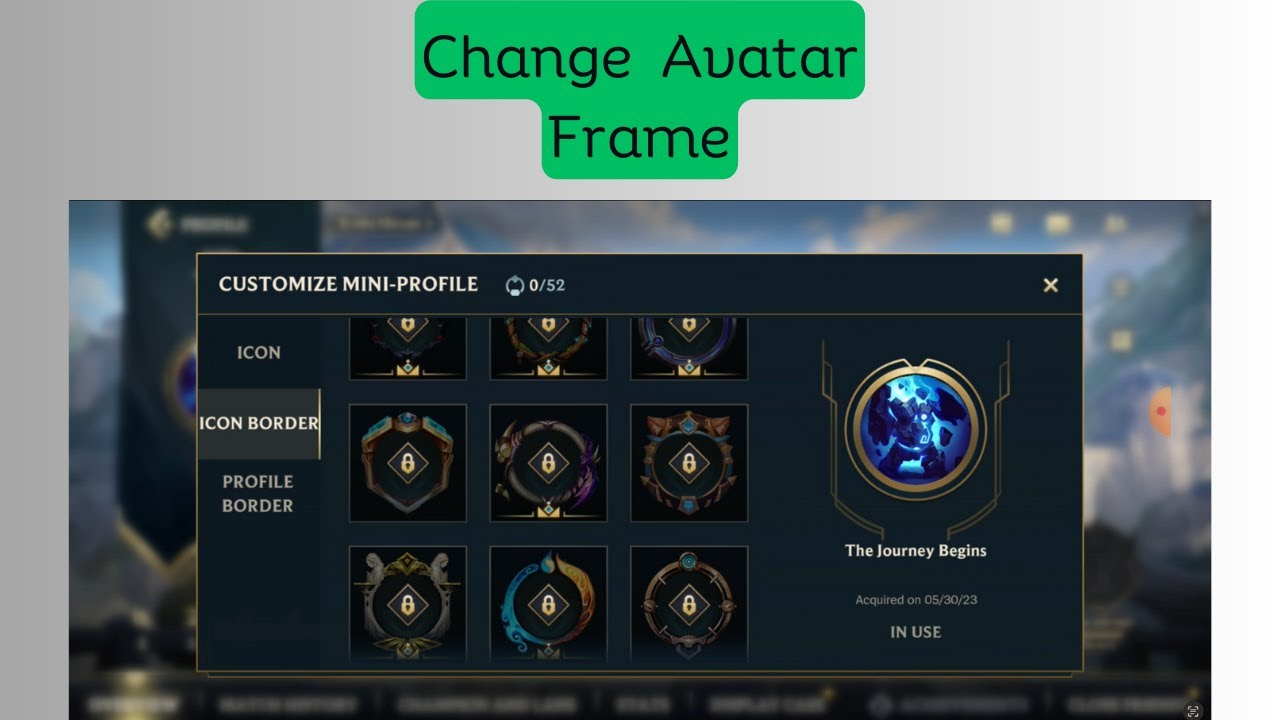 How to Change Avatar Frame in League of Legends: Wild Rift - YouTube