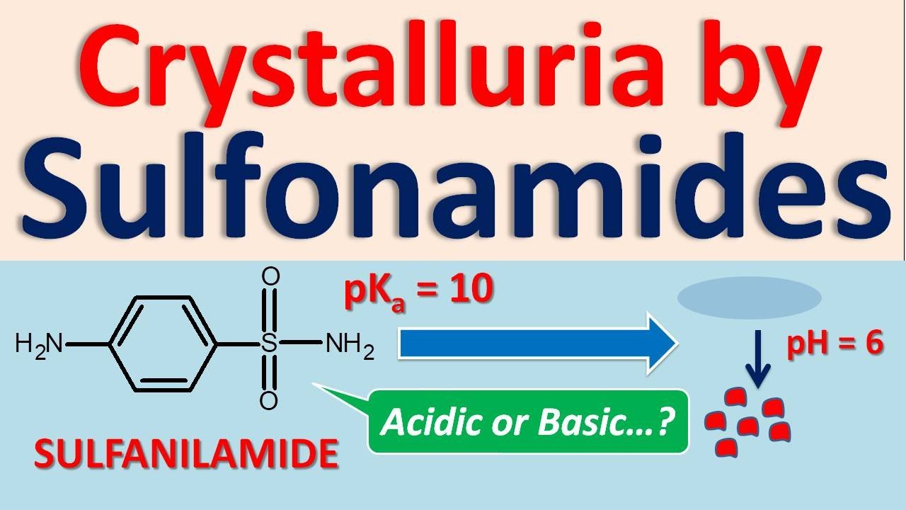 Crystalluria by sulfonamides and effect of pKa - YouTube