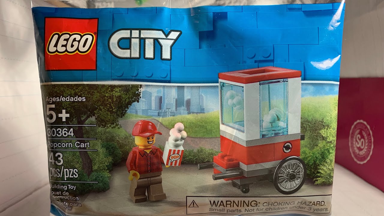 LEGO Popcorn Cart Polybag Speedbuild and Mini Review - YouTube
