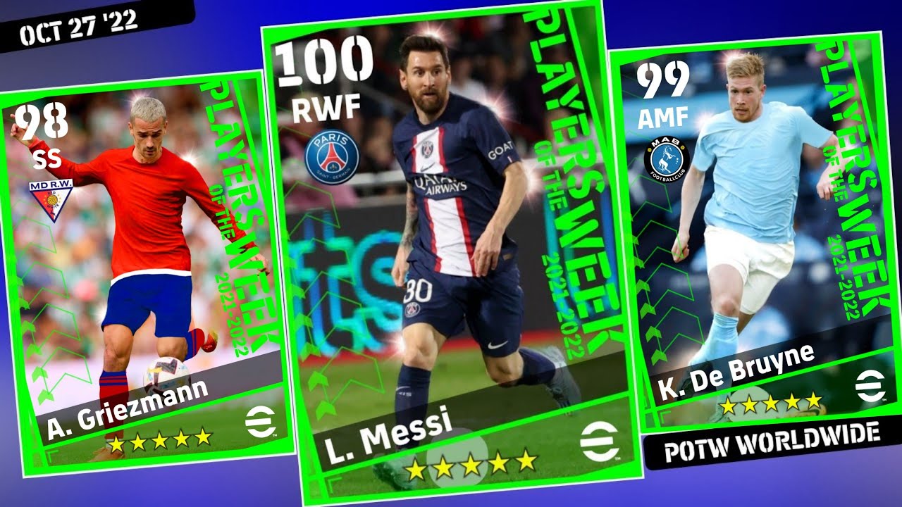 Upcoming Thursday POTW: Worldwide Oct 27 '22 In eFootball 2023 Mobile ...