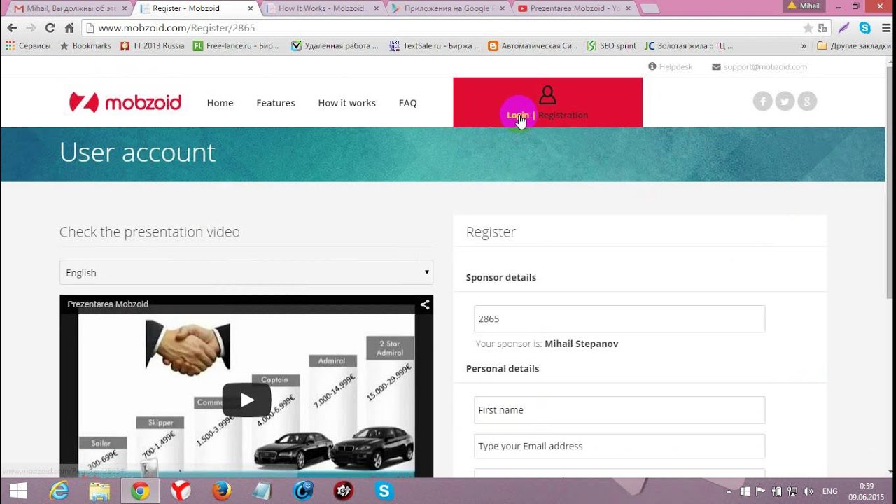 Primeste gratis 5 euro de la MOBZOID - YouTube
