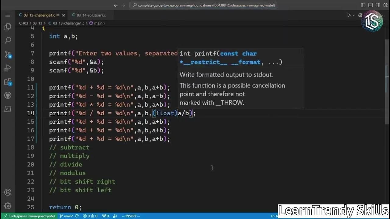 Chapter Solution: More Math in C | Mastering Operators & Precedence 🚀 - YouTube