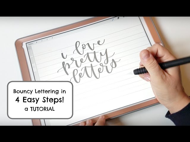 Bouncy Modern Calligraphy Alphabet August 4 Lettering Styles:Basic,