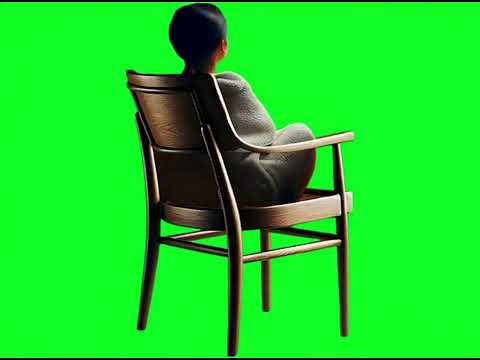 Sandalyede Oturan Kişi | Yeşil Ekran (Green Screen) Video