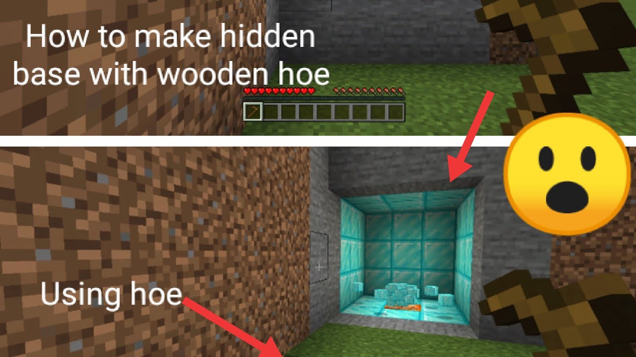 How to make Hidden base with wooden hoe|STPLAYERYTmc - YouTube