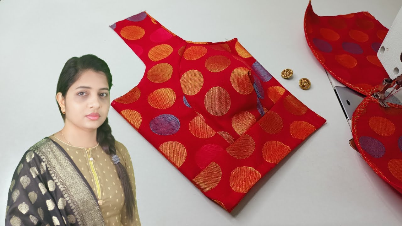 Perfect Katori Blouse Cutting and Stitching tutorial | Katori Blouse ...
