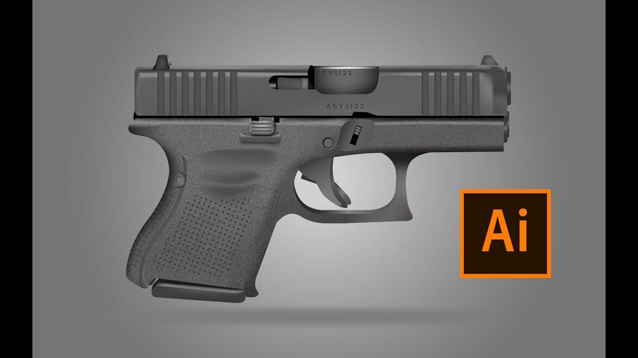 Realistic Glock 26 Vector Timelapse - YouTube