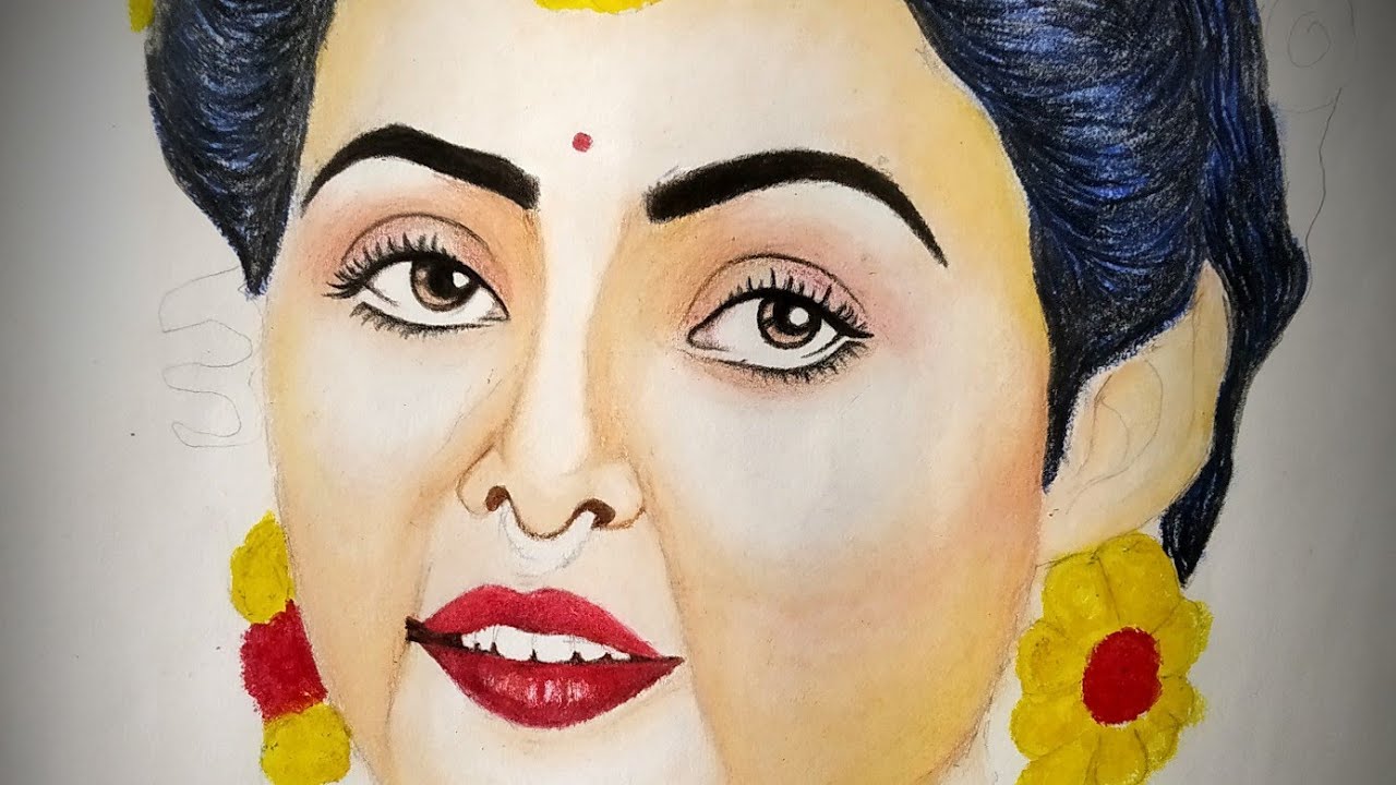 drawing radha krishna outline with grid method। - YouTube