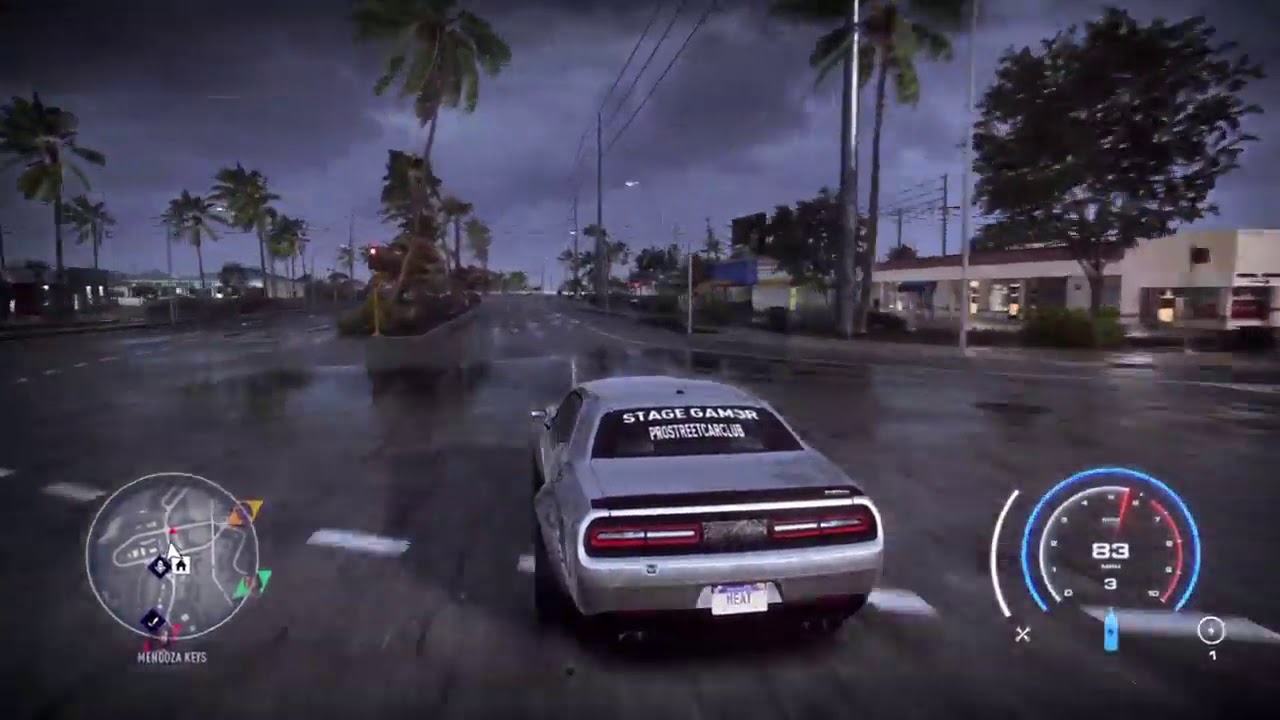 NFS HEAT - Messing with a police car in daylight - YouTube