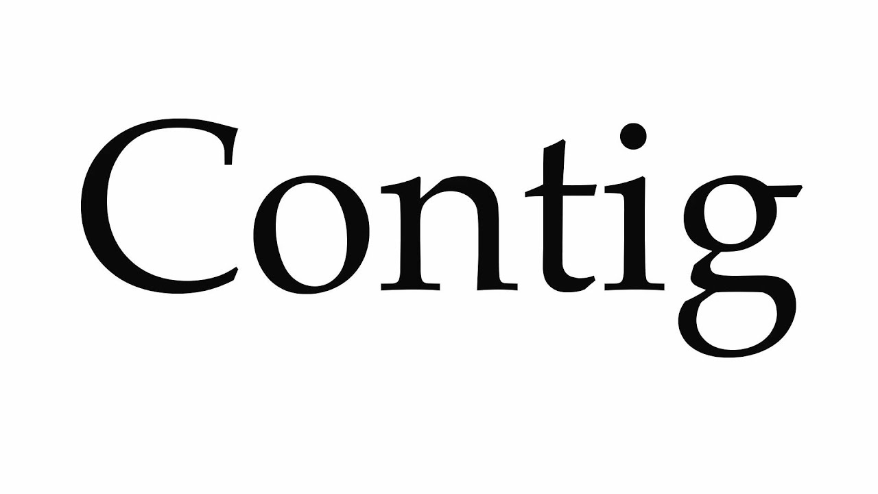 How to Pronounce Contig - YouTube