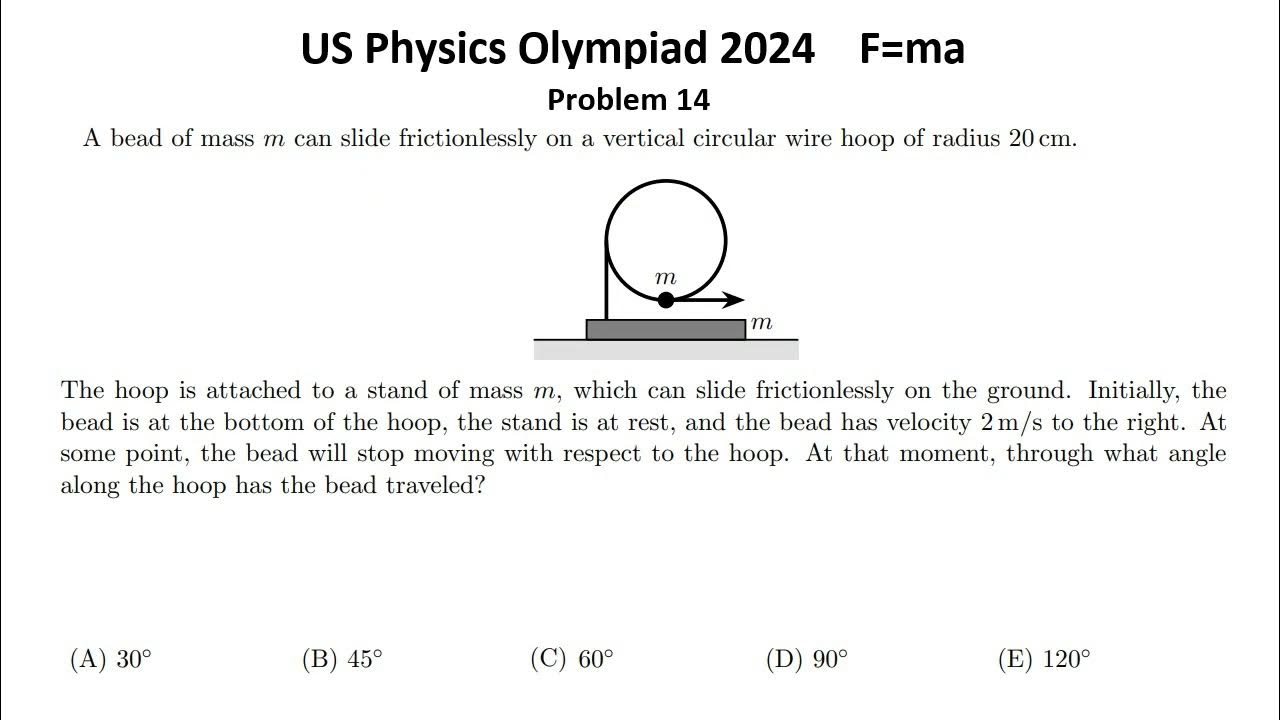 US F=ma Physics Olympiad 2024. First Round. Solutions of problems 11-15 of 25. Mechanics - YouTube