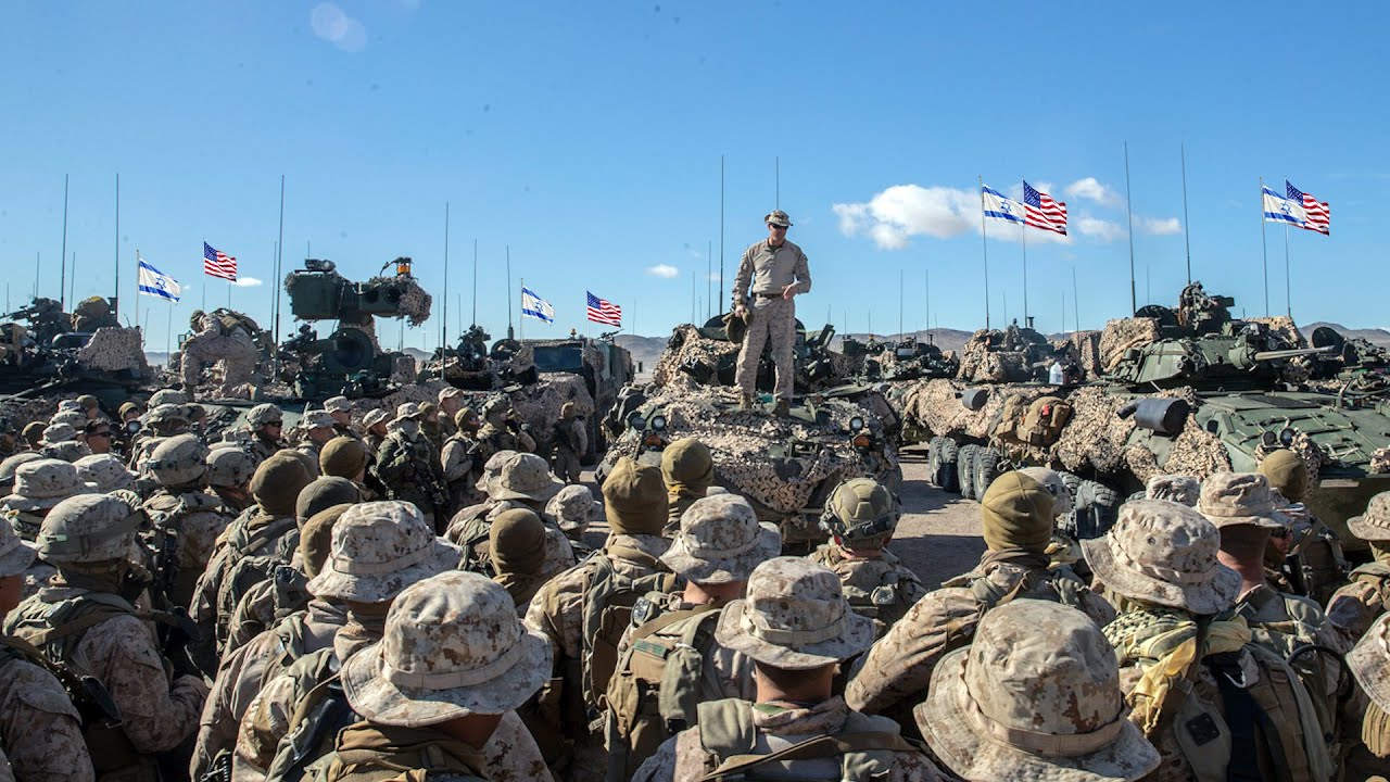 U.S. Marines with Amphibious Armored Vehicles Arrive in Israel - YouTube