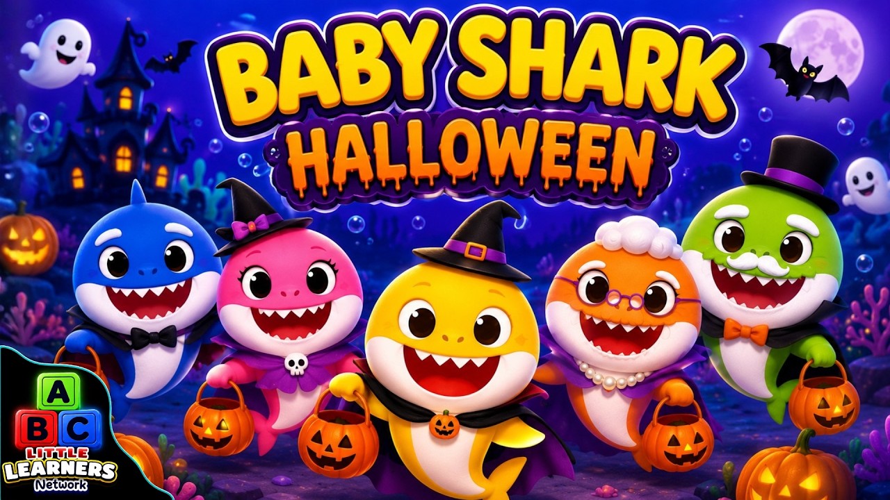 Baby Shark Halloween Song | Spooky Nursery Rhyme for Kids | Little ...