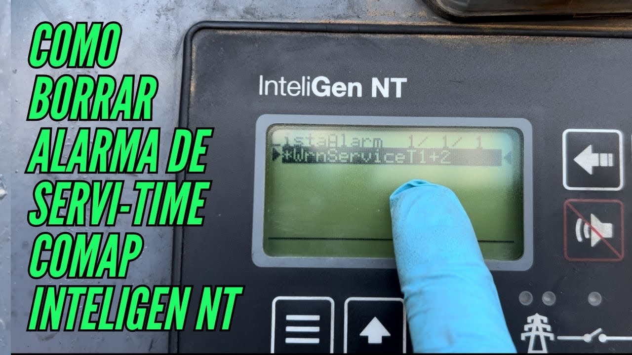 Cómo borrar alarma de serví-time placa comAp inteliGEN NT. - YouTube
