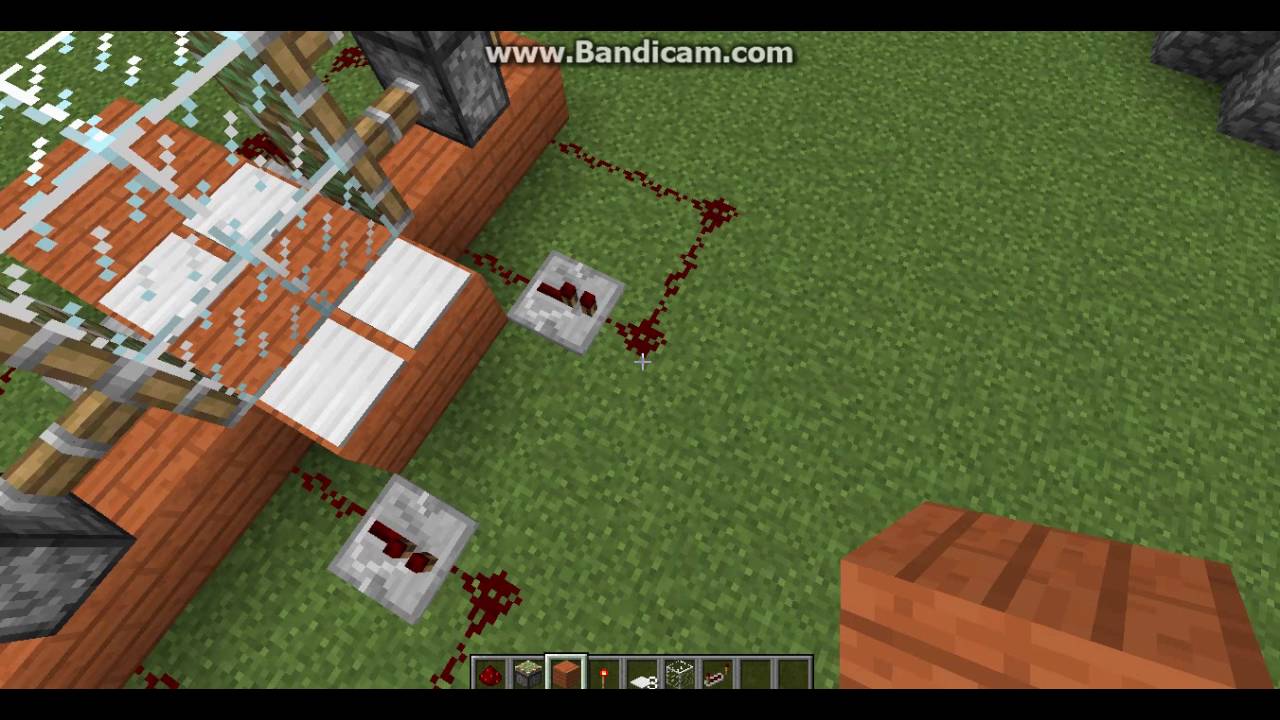 Minecraft How to Build Sliding Glass Door Tutorial - YouTube