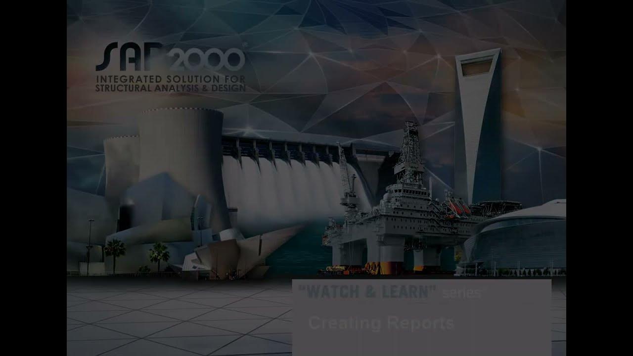 SAP2000 15 Creating Reports - YouTube