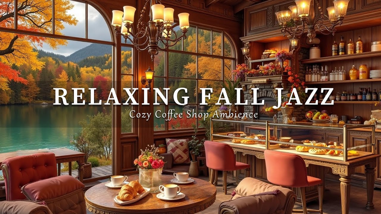 Relaxing Fall Jazz Music to Study 🍂 Cozy Coffee Shop Ambience with ...