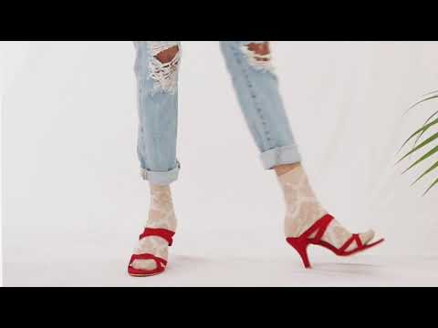 Monrow Shoes | Alina Red Kitten Heel | Boldly Comfortable Fashion | Styling Video