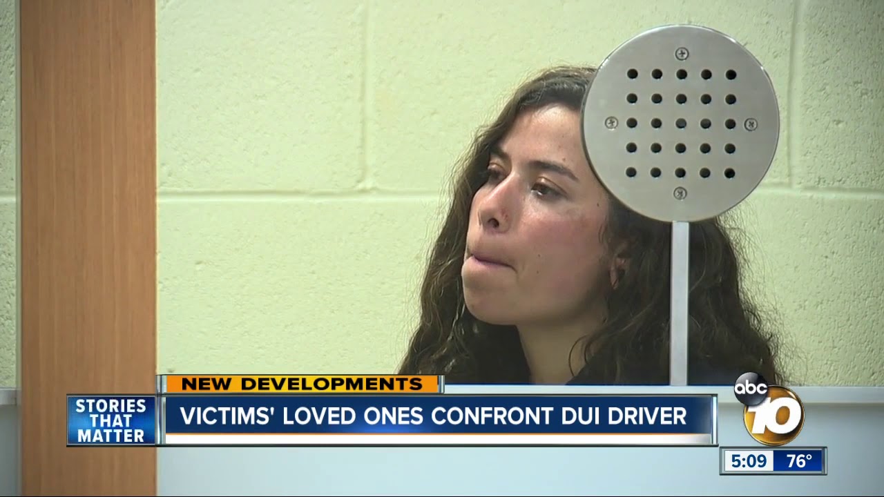Victim's loved ones confront DUI driver - YouTube