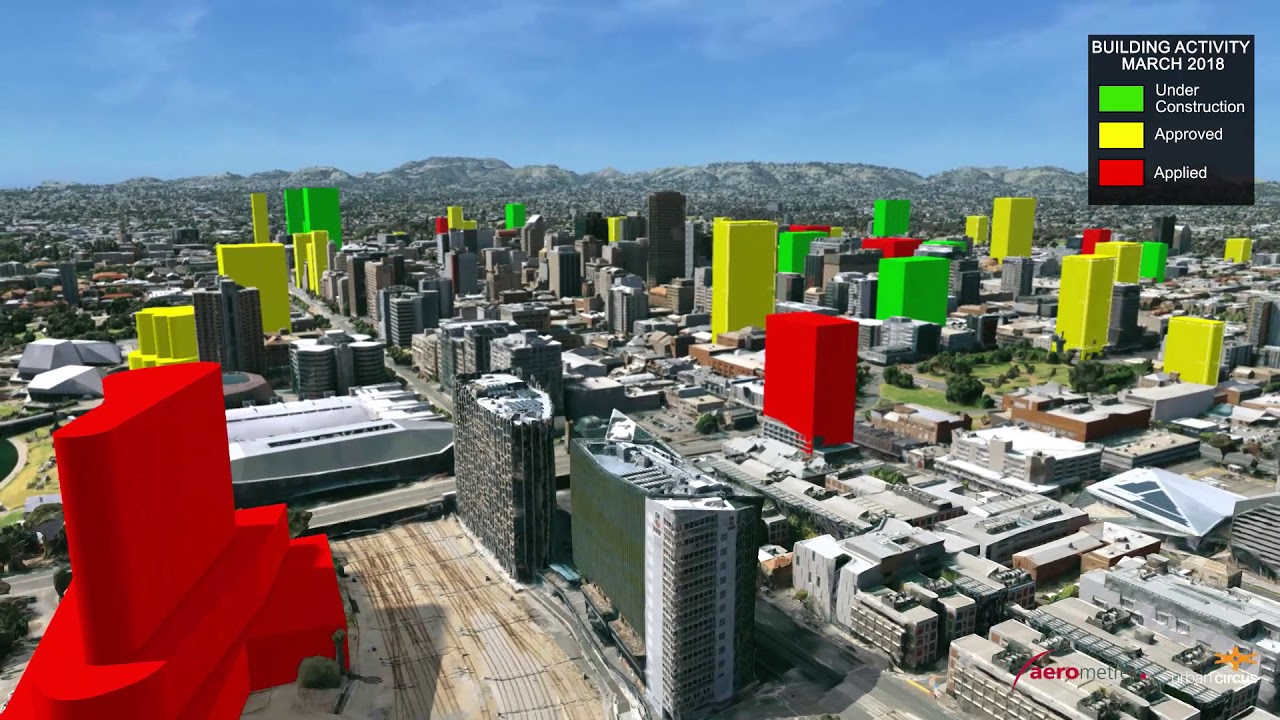 Adelaide Building Development Activity - 2018 - Aerometrex 3D - YouTube