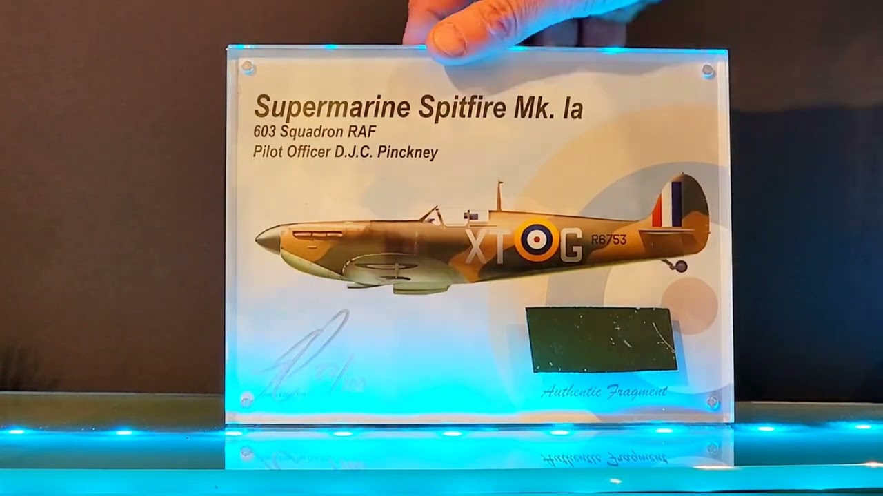 New Spitfire Battle of Britain 5x7 Acrylic Desk Display - YouTube
