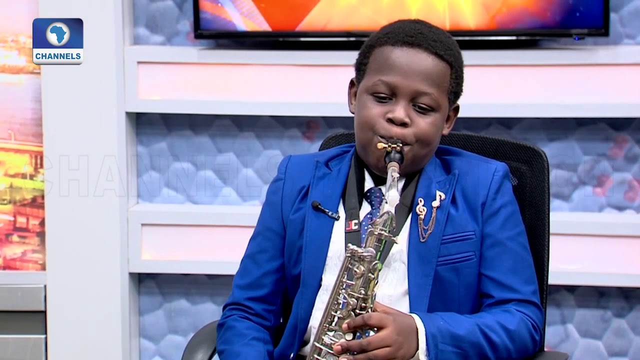 11 year old saxophonist Demilade Adepegba shares his experience on channels television - YouTube