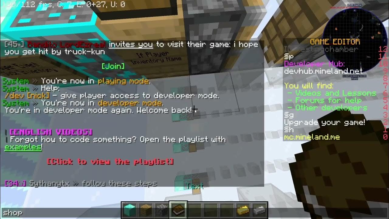 How to code a shop in Mineland - YouTube