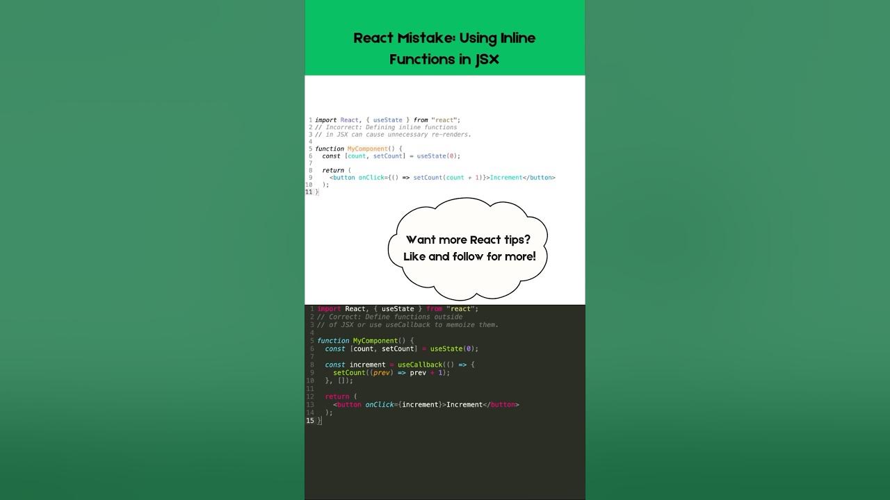 React Mistake: Using Inline Functions in JSX - YouTube