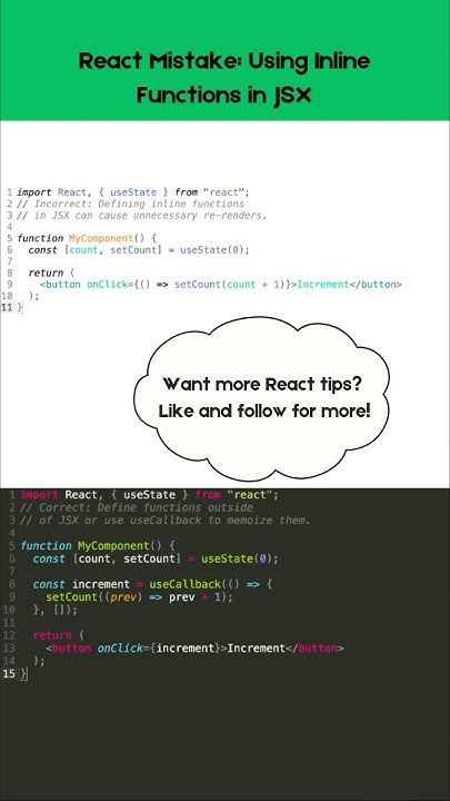 React Mistake: Using Inline Functions in JSX - YouTube