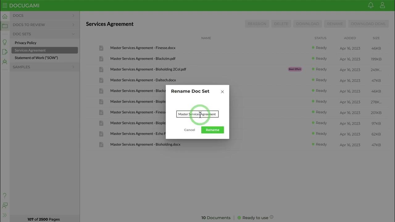 How To: Working in the Doc Sets Tab - YouTube
