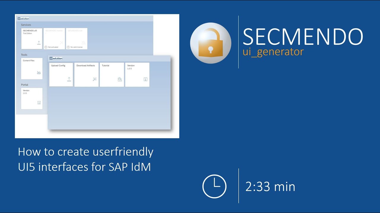 How to use the SECMENDO.ui_generator - the UI Generator for SAP IdM ...