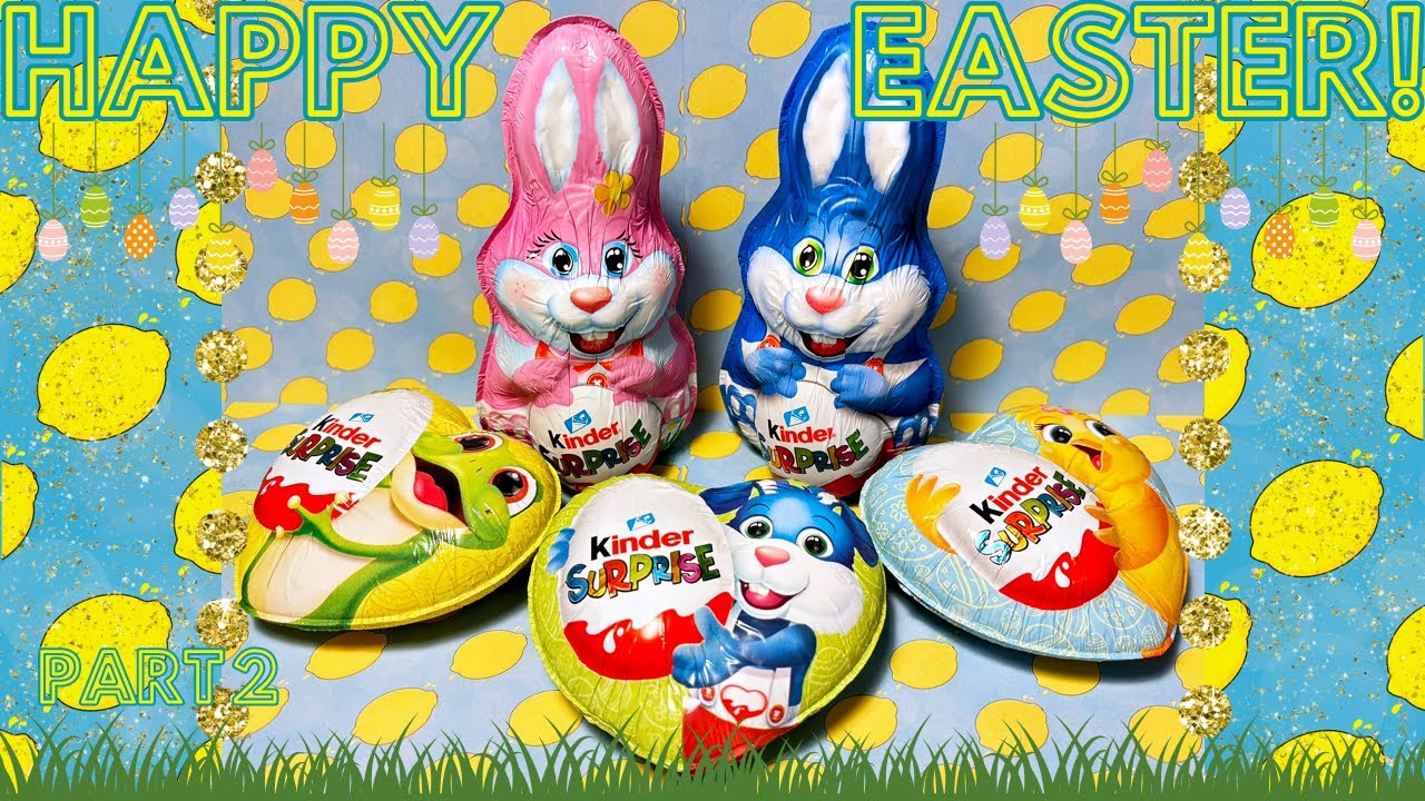 EASTER Kinder Surprise | Unboxing 2 Bunnies and 3 Hearts | #asmr - YouTube