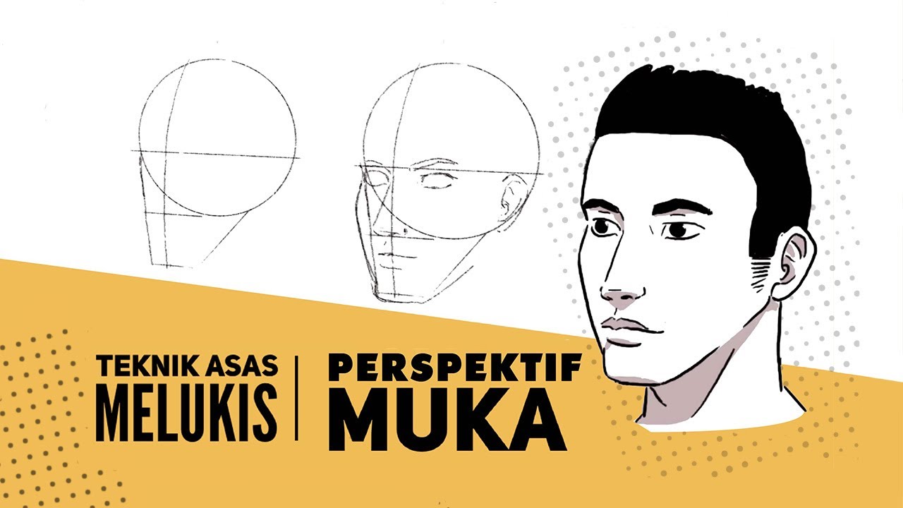 Basic Technique to Draw a Face from Perspective Angle | Teknik Asas ...