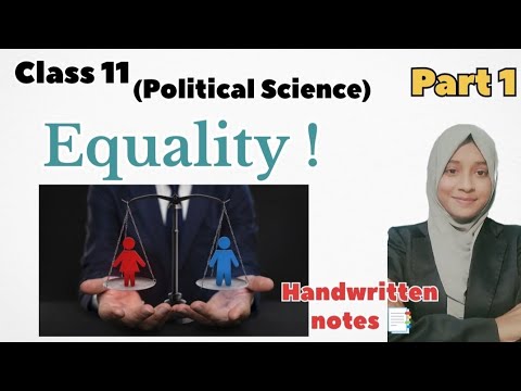 EQUALITY CLASS 11 | Political Science Chapter 3 | Handwritten Notes 📑 ...