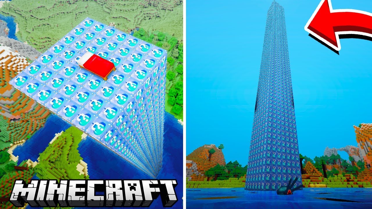 WATER LUCKY BLOCK TOREN OVERLEVEN - Minecraft Lucky Blocks Mod - YouTube