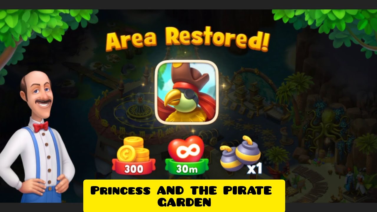Gardenscapes - PRINCESS AND THE PIRATE GARDEN - Full Walkthrough - New ...