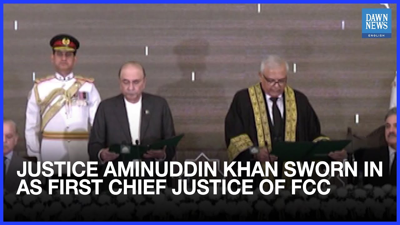 Justice Aminuddin Khan Sworn In As First Chief Justice Of Federal ...