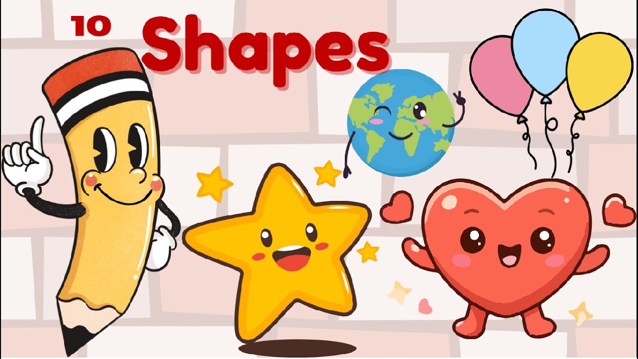 10 Shapes | Shapes | Learning shapes for kids - YouTube